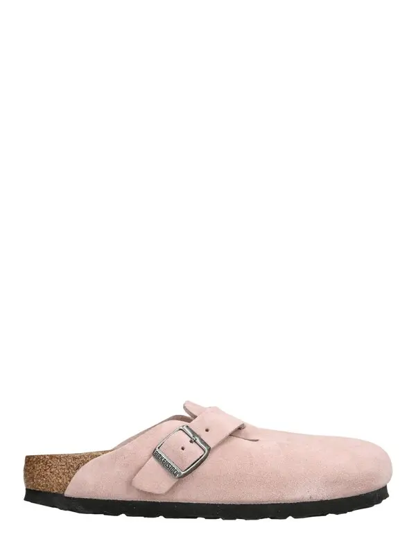 BIRKENSTOCK Suede Boston Clogs - Pink