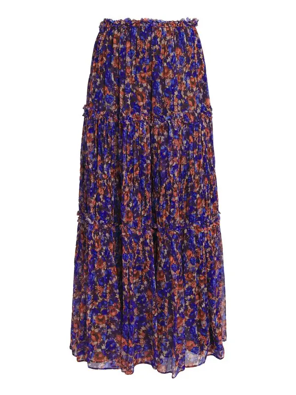 Ulla Johnson Silk Virginie Maxi Skirt - Purple