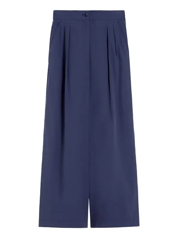 Max Mara Grain De Poudre Pleated Trousers - Blue