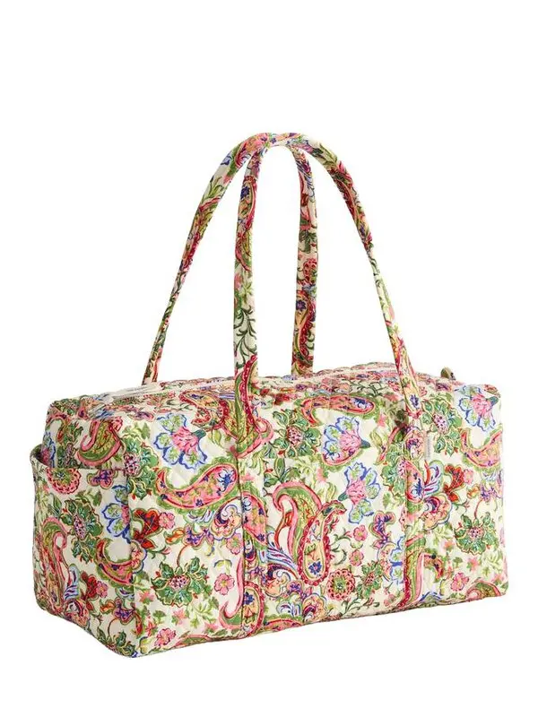 VERA BRADLEY Original Duffle In Vibrant Paisley - White