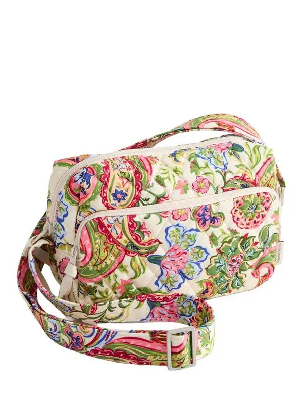 VERA BRADLEY Becker Camera Bag Crossbody In Vibrant Paisley - White