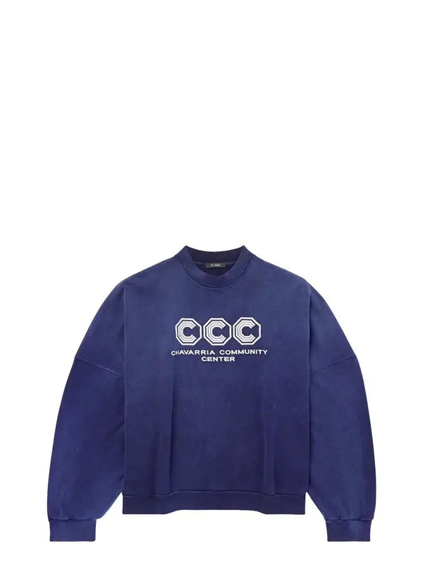 WILLY CHAVARRIA Hooligan Logo-embroidered Sweatshirt - Blue