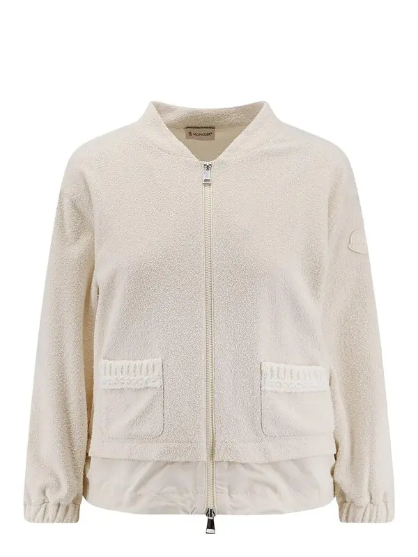 Moncler Bouclé Nylon Jacket - Beige
