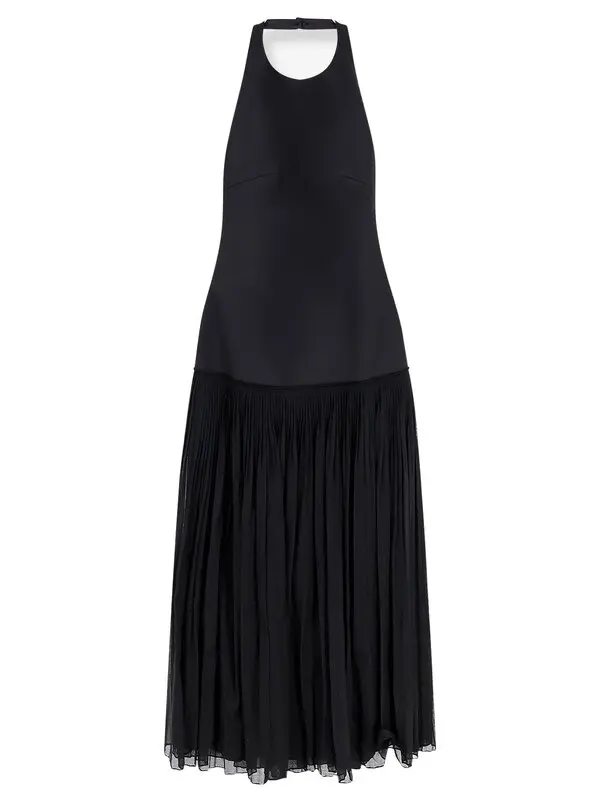 RÓHE Pleated Long Dress - Black