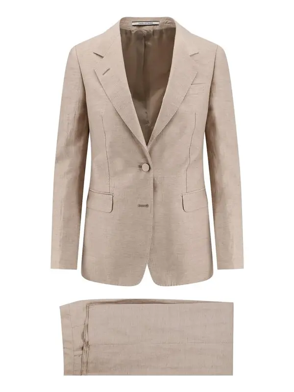 Tagliatore Parigi Linen And Cotton Suit - Beige