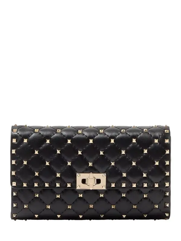 Valentino Garavani Rockstud Spike Leather Bag With Studs - Black