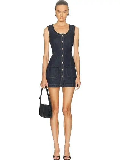 FRAME Patch Pocket Denim Dress - Rinse