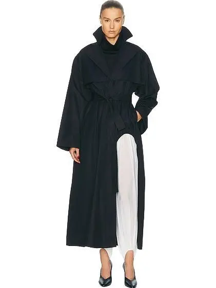 Alaïa Cutout Trench Coat - Minuit