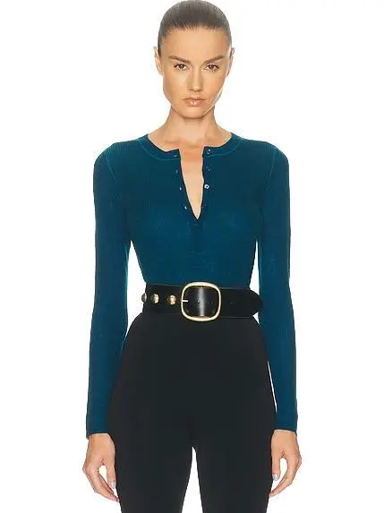 Chloé Knit Long Sleeve Top - Obscure Blue