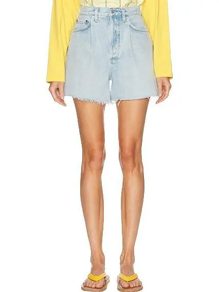 AGOLDE Rhoda Short Light Wash Denim - Detach