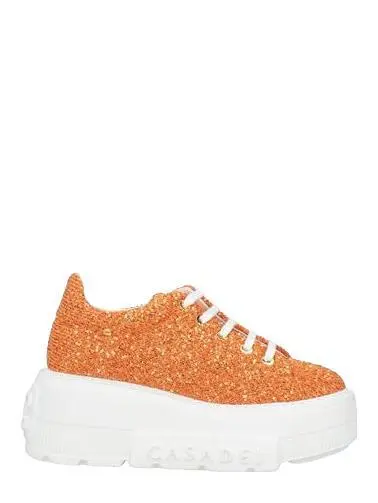 Casadei Lace-up Wedge Sneakers - Orange