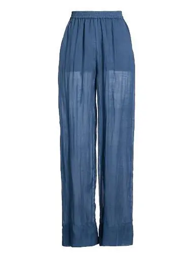 FISICO Wide-leg Ramie Pants - Blue