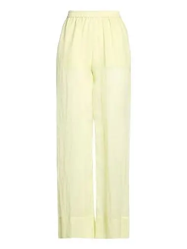 FISICO Wide-leg Ramie Pants - Yellow
