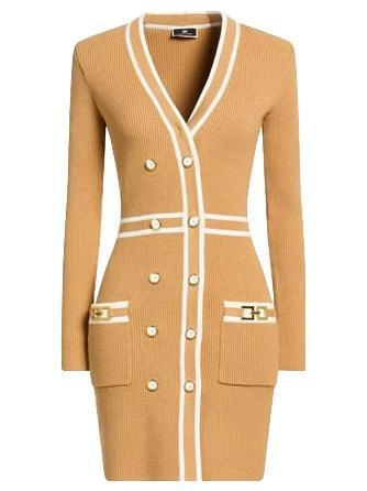 Elisabetta Franchi Mini Bodycon Dress - Beige