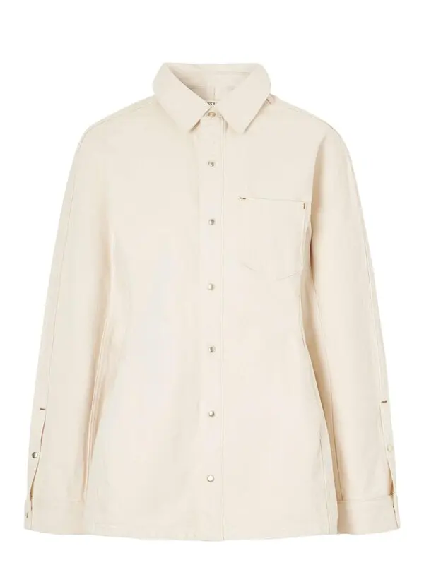 Ossou Cinch Cotton-drill Shirt - Off-white