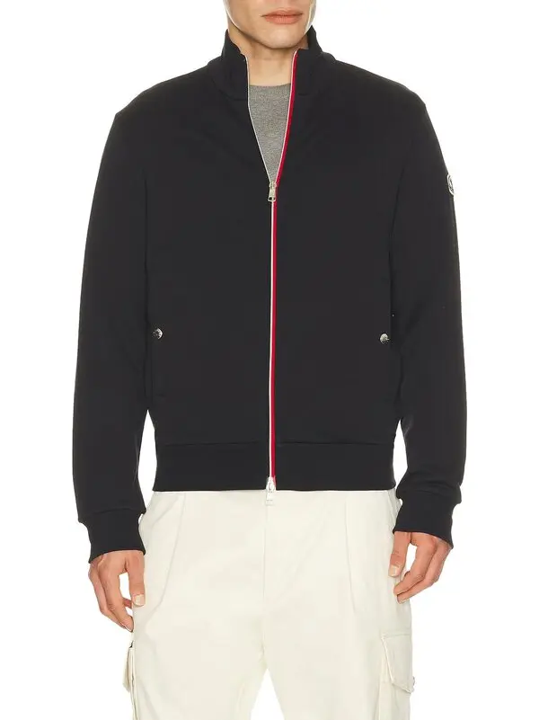 Moncler Zip Up Cardigan - Navy