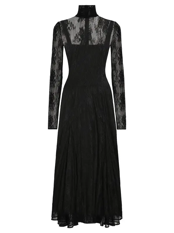 Dolce & Gabbana Chantilly Lace Dress - Black