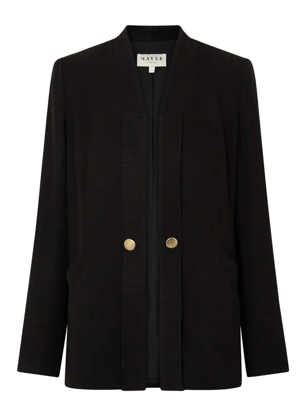 Maison Mayle Raf Jersey Blazer - Black