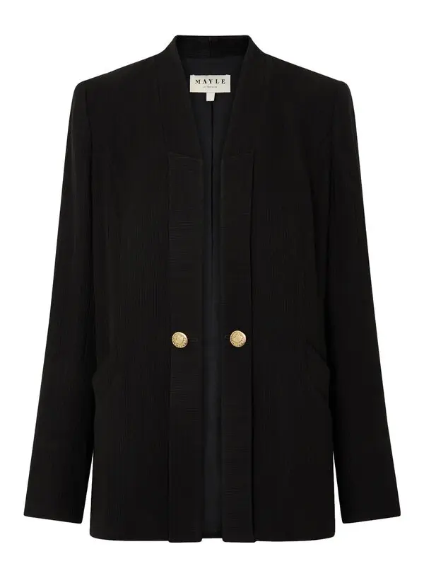 Maison Mayle Raf Jersey Blazer - Black