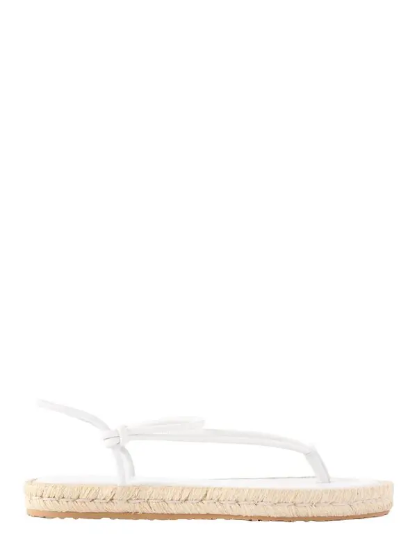 GIANVITO ROSSI Leather Espadrille Sandals - White