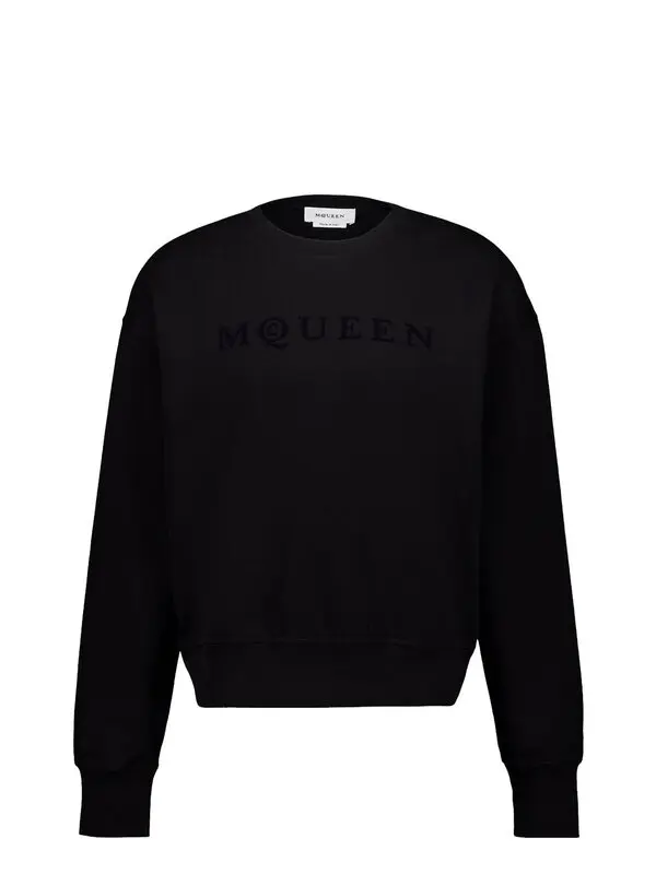 Alexander McQueen Logo Cotton Sweatshirt - Black