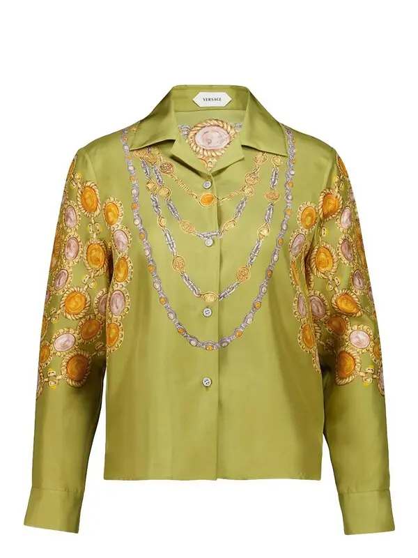Versace Printed Silk Twill Shirt - Multicolour
