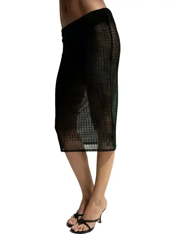 COURREGES Laced Midi Skirt - Black