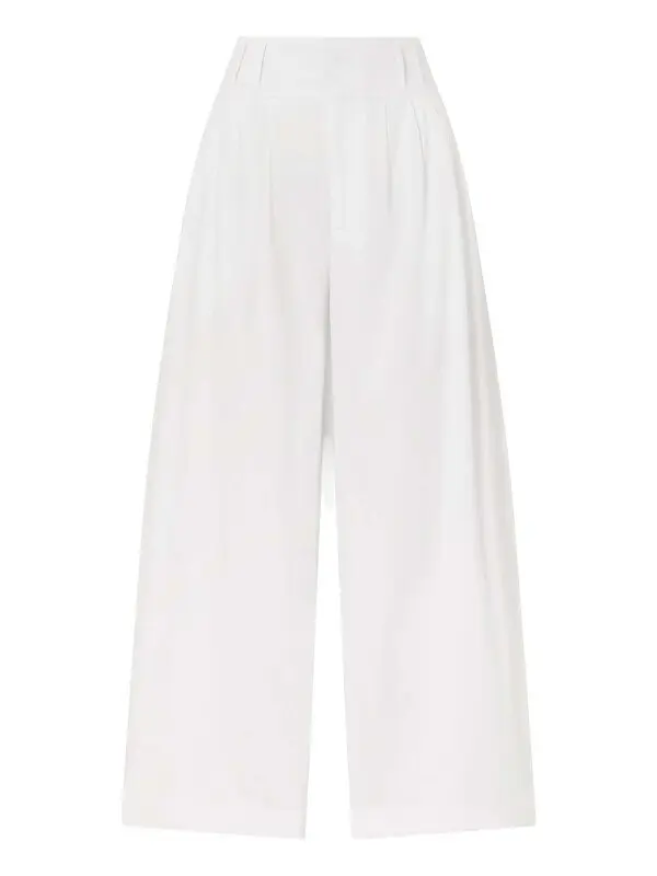 Altuzarra Wilson Pleated Wide-leg Pants - White