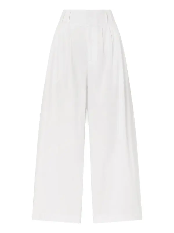 Altuzarra Wilson Pleated Wide-leg Pants - White