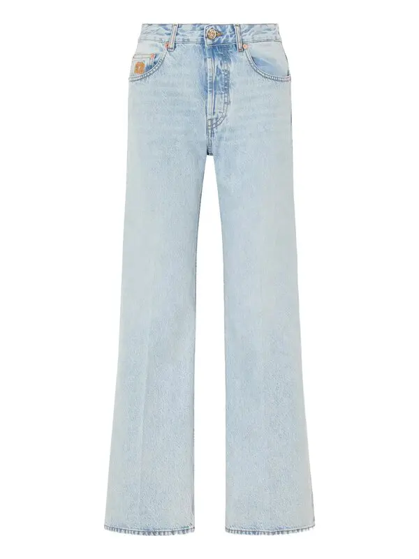 BLAZÉ MILANO Nariida Maline Mid-rise Wide-leg Jeans - Blue