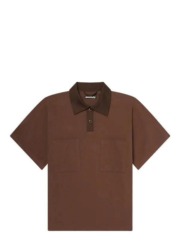 MONITALY Poloponcho Cotton Polo Shirt - Brown