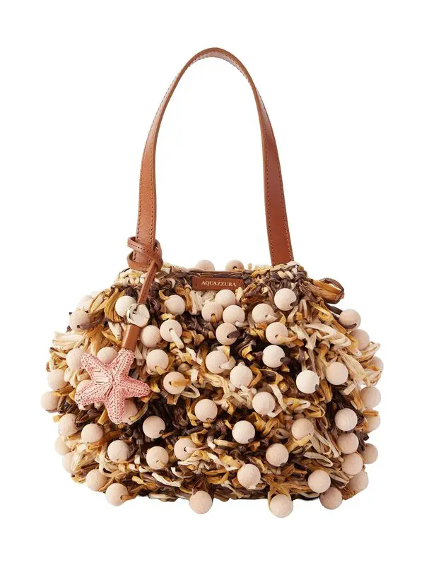 AQUAZZURA Pom Pom Mini Bag - Neutral