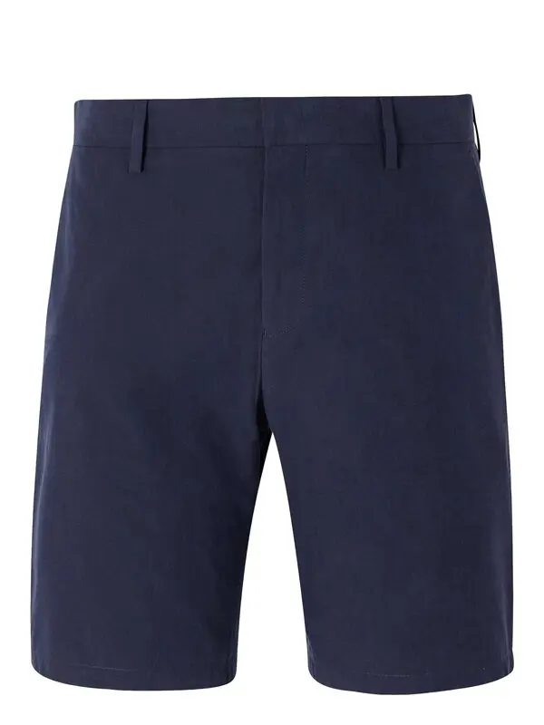 Paul Smith Straight-leg Cotton And Lyocell-blend Shorts - Navy