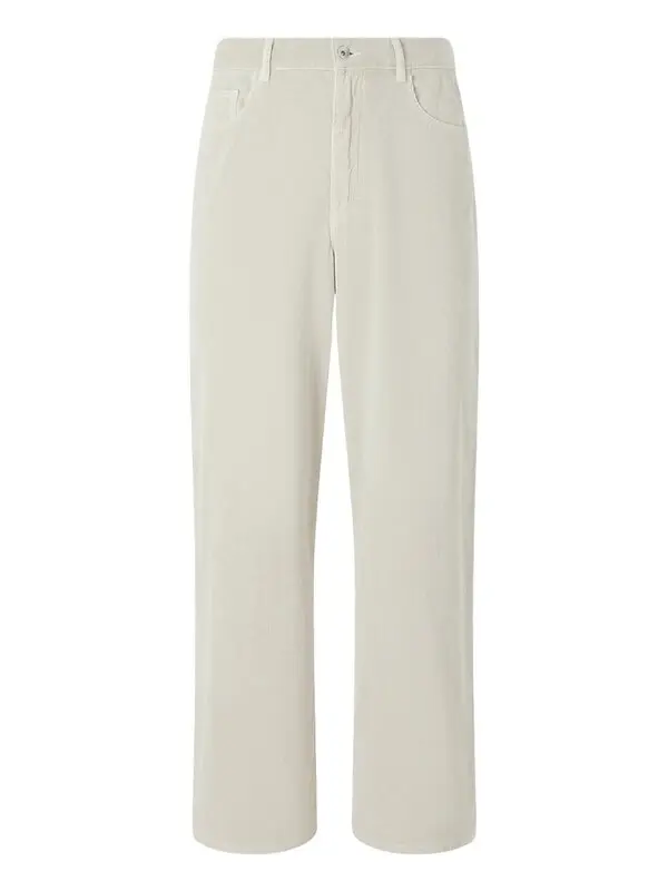 Auralee Wide-leg Cotton-corduroy Trousers - Neutrals