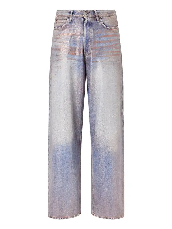 Acne Studios Wide-leg Glittered Jeans - Blue