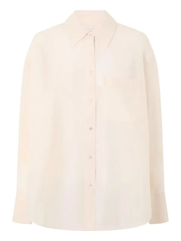 TWP Big Joe Cotton And Silk-blend Voile Shirt - Pink