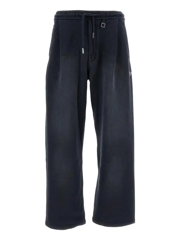 WOOYOUNGMI Wide-leg Trousers With Drawstring - Blue