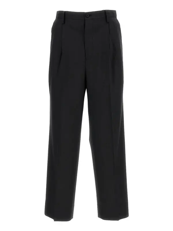 KAPTAIN SUNSHINE Wool Poplin Trousers - Black
