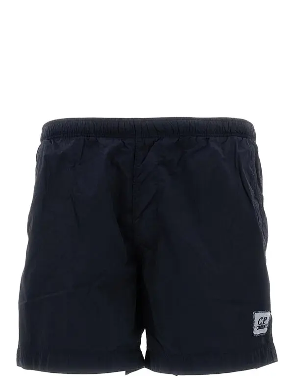 C.P. COMPANY Eco-chrome Beach Shorts - Blue