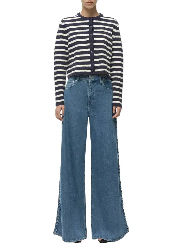Simkhai Booker Braided Straight-leg Jeans - Blue