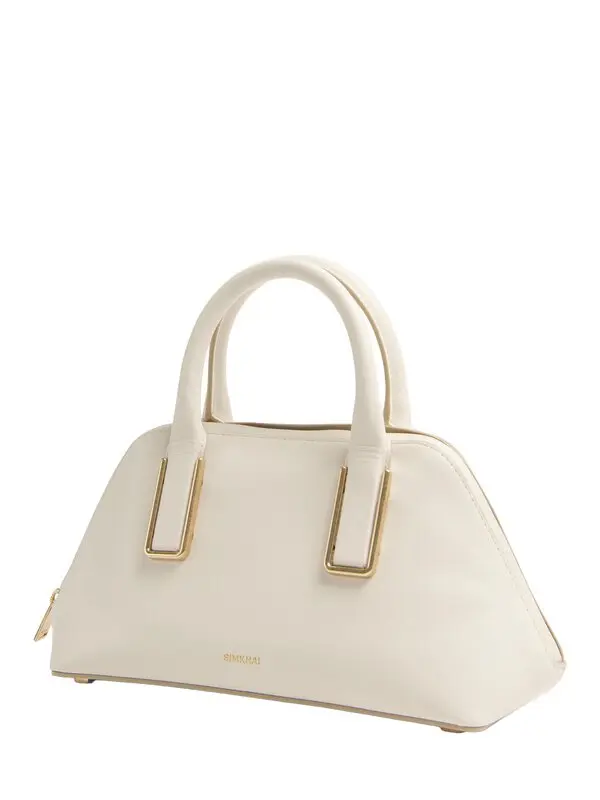 Simkhai Wynn Leather Structured Small Handbag - White
