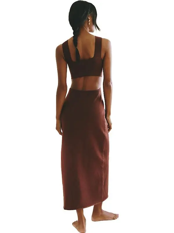 CELANDINE Extratropical Midi Dress - Chocolate Lab