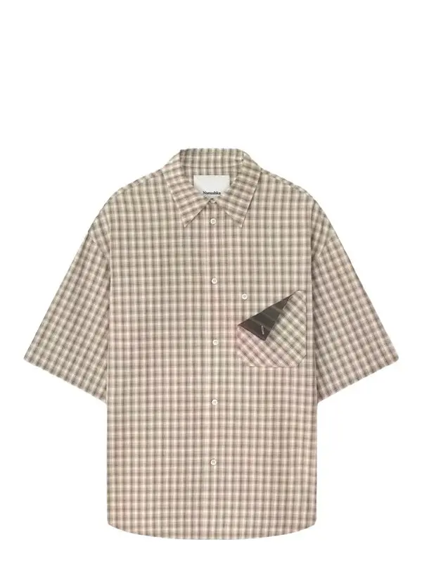 Nanushka Nahui Chest-pocket Checked Shirt - Neutrals