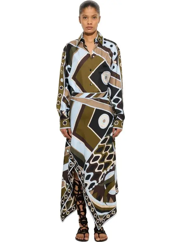 Emilio Pucci Vivara Print Silk Twill Shirt - Multicolour