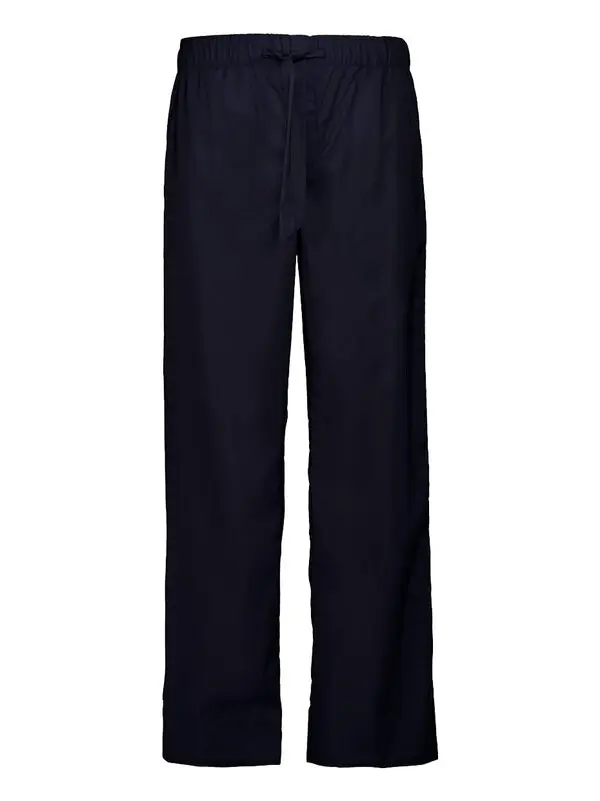 Frescobol Carioca Navy Luan Tropical Wool Trousers - Blue
