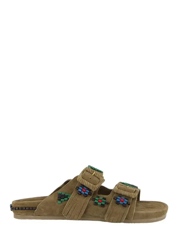 BAZISZT Sambla Suede Sandals - Green
