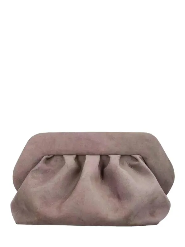 THEMOIRE Bios Ruched Clutch - Grey