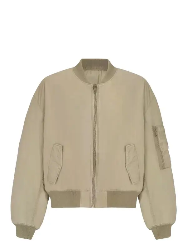 Balmain Patch Pocket Bomber Jacket - Neutrals