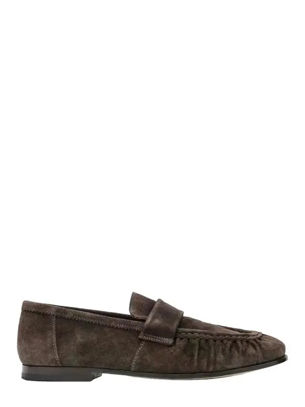 STURLINI FIRENZE Suede Strap Loafers - Brown