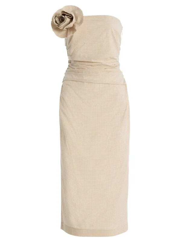 Bernadette Vera One-shoulder Floral Brooch Midi Dress - Multi